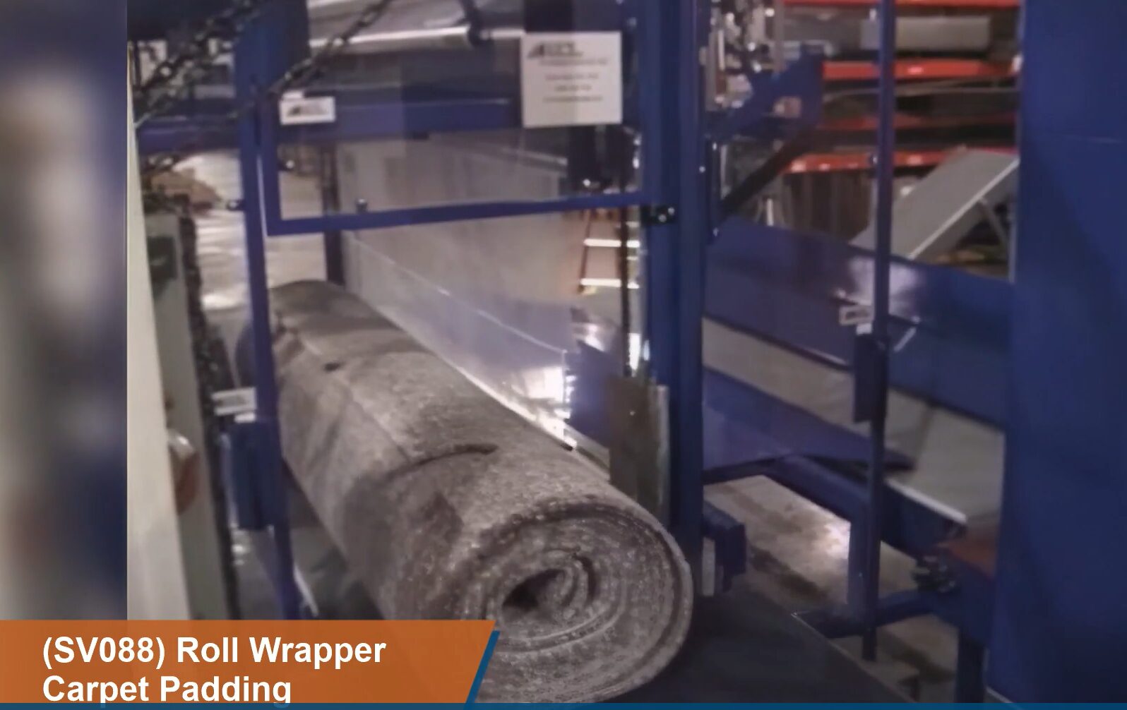 Carpet Padding in a Roll Wrapper Machine | EDL